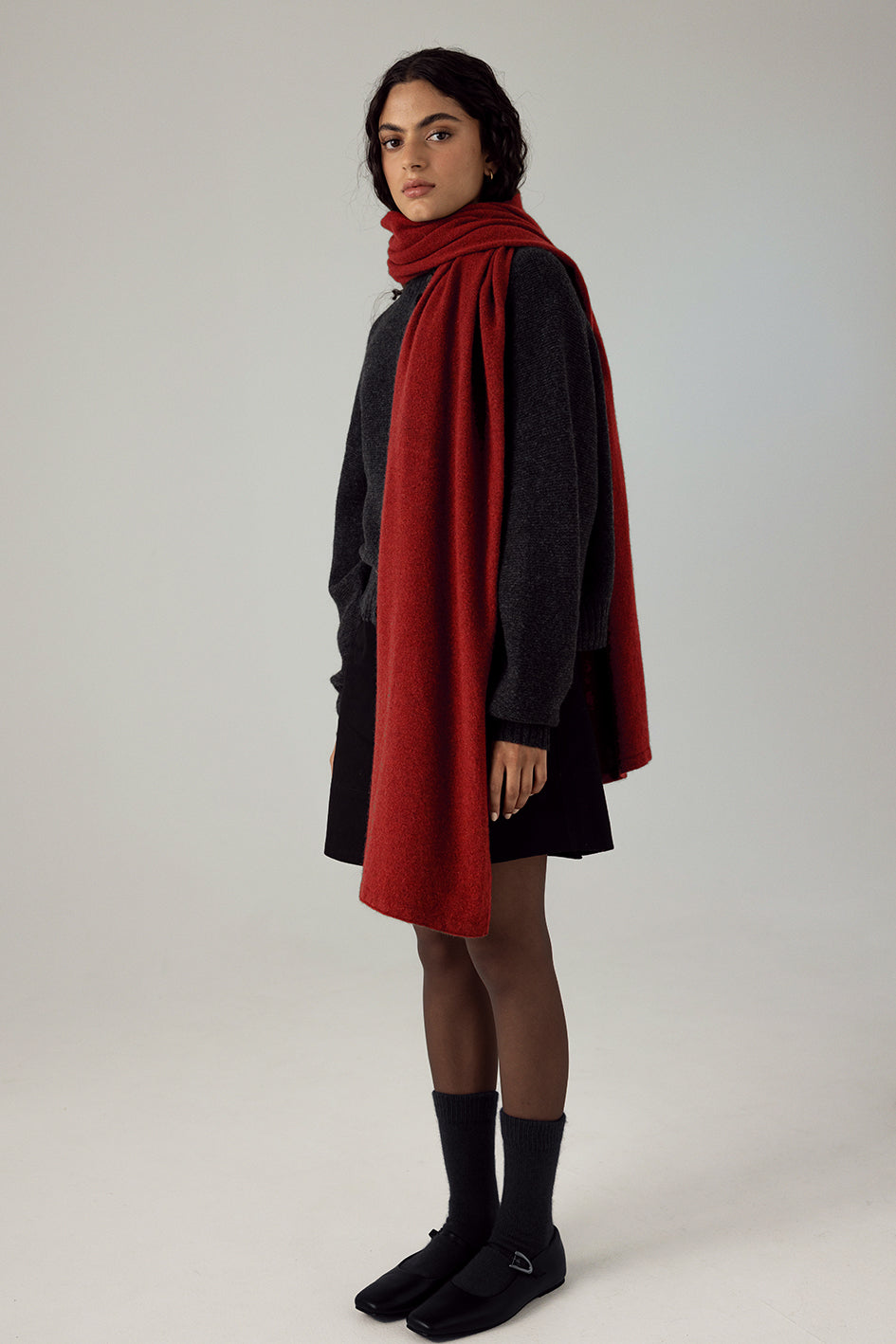 Francie Cloud Scarf - Poppy | Knitwear Done Differently at francie.co.nz